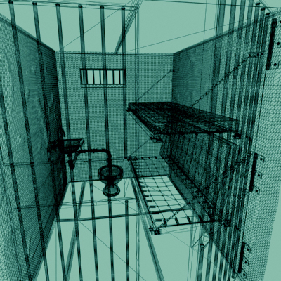 3d model prison jail cell