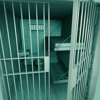 3d model prison jail cell