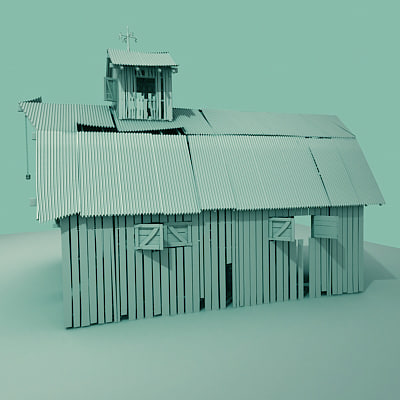 old barn 3d model