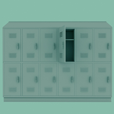 3d model school locker