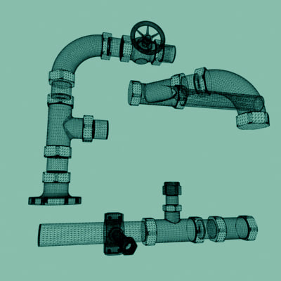 pipe fittings 3d model