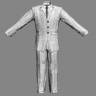3d man suit model