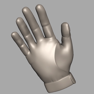 3d gloves hands model