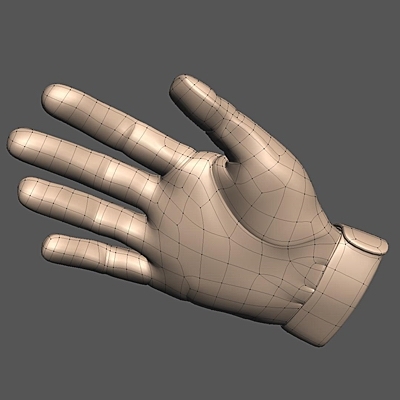 3d gloves hands model