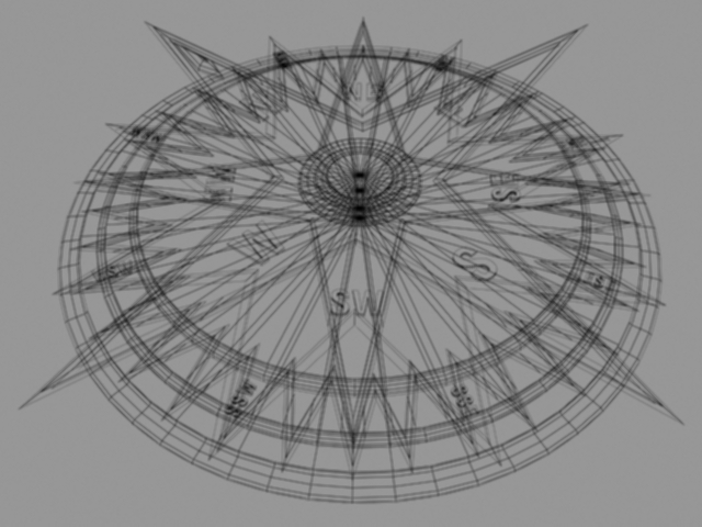 3d model compass rose