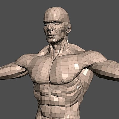 man rigging 3d model