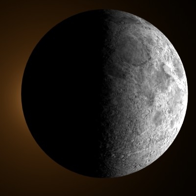 3d moon lunar model