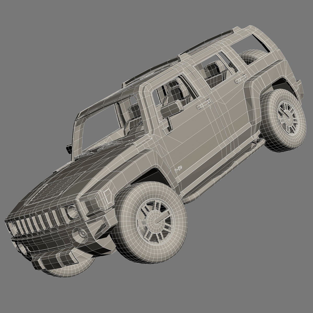 3dsmax hummer h3 cars