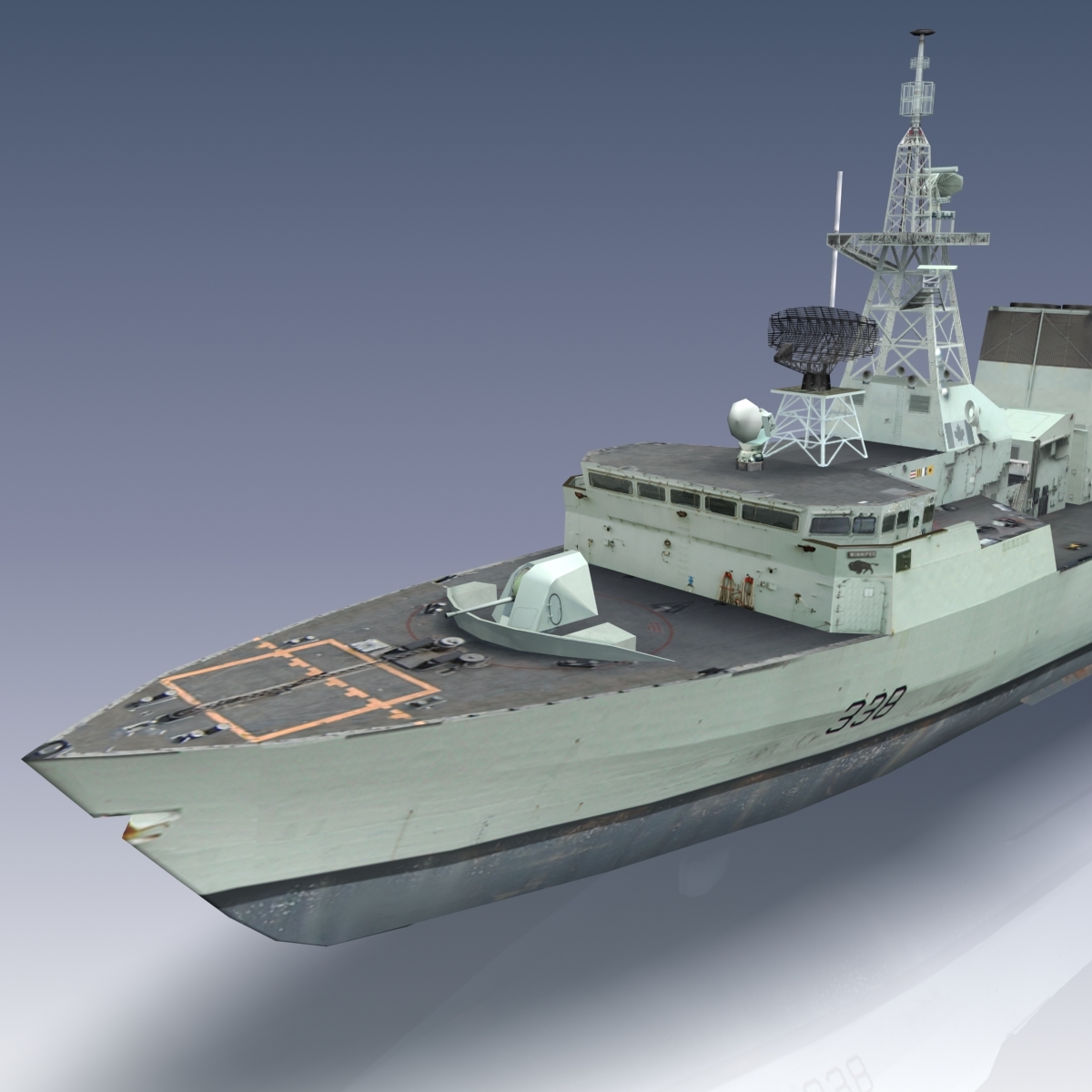 halifax class patrol frigate 3d model