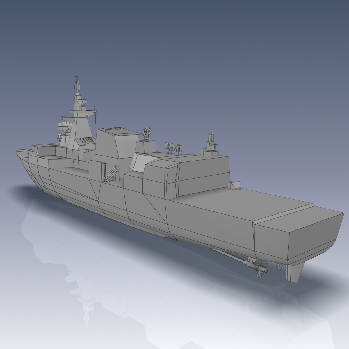 halifax class patrol frigate 3d model