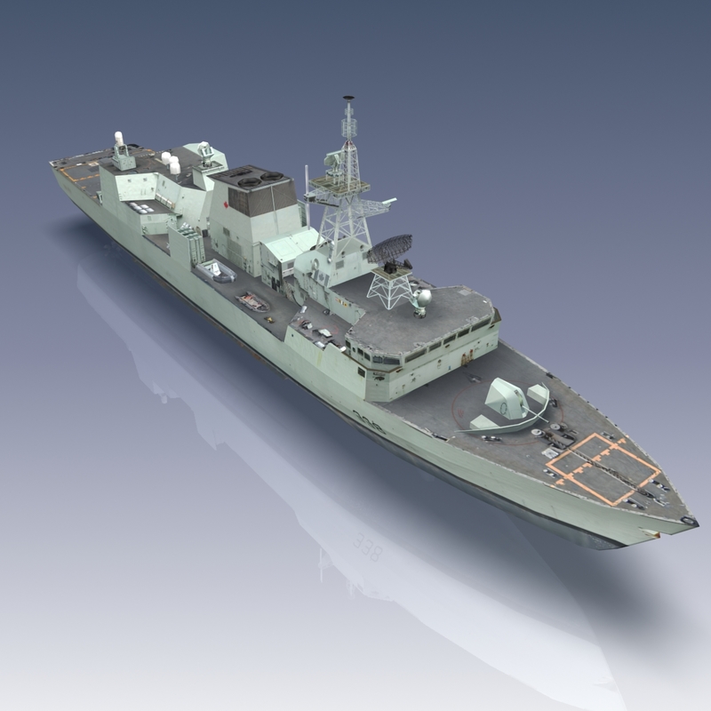 halifax class patrol frigate 3d model