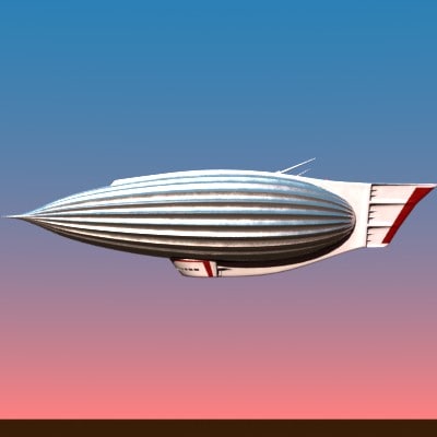 3d futuristic blimp
