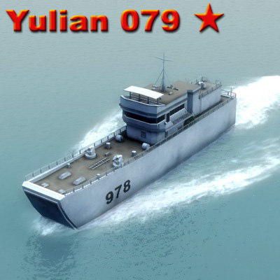 openflight navy destroyer ship 3d model