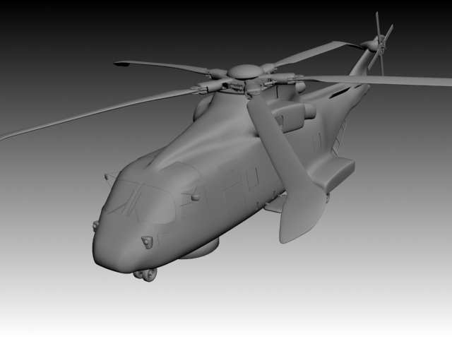 3d merlin helicopter model