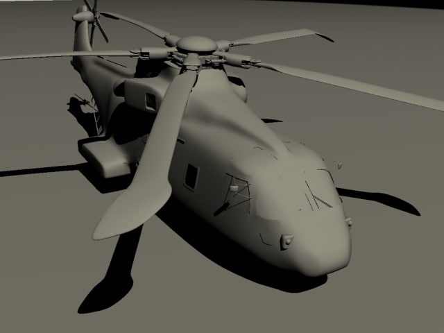3d merlin helicopter model