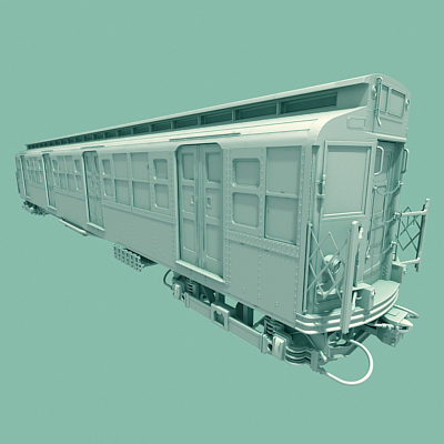 3d subway train car model