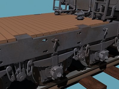 german railroad wwii 3d model