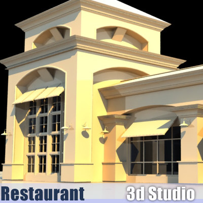 3d fine restaurant model