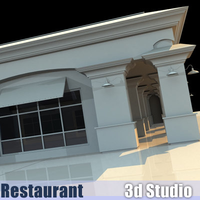 3d fine restaurant model