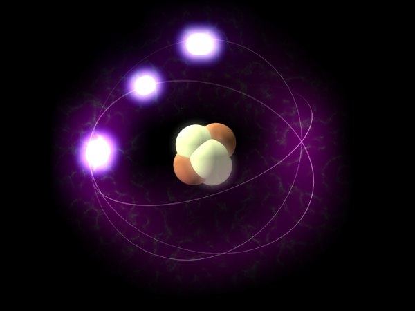 atom electrons 3d model