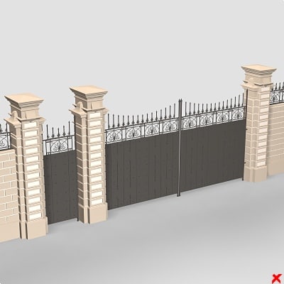entry gate 3d max
