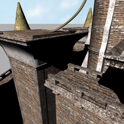 3d model fortress brick