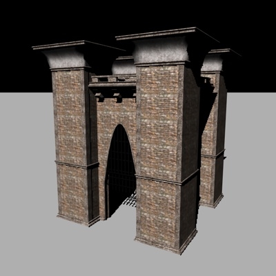 3d model fortress brick