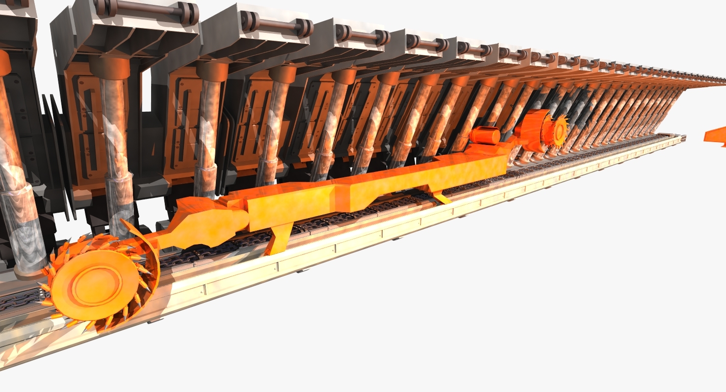 longwall miners 3d model