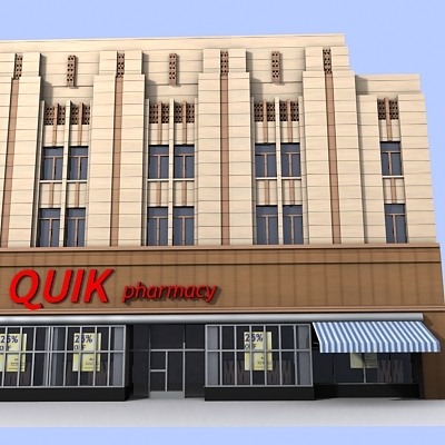 3d modern store storefront model