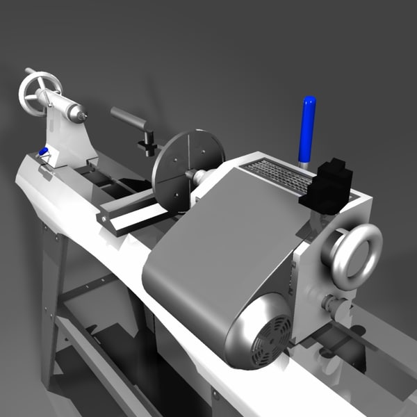 3d woodworking lathe model