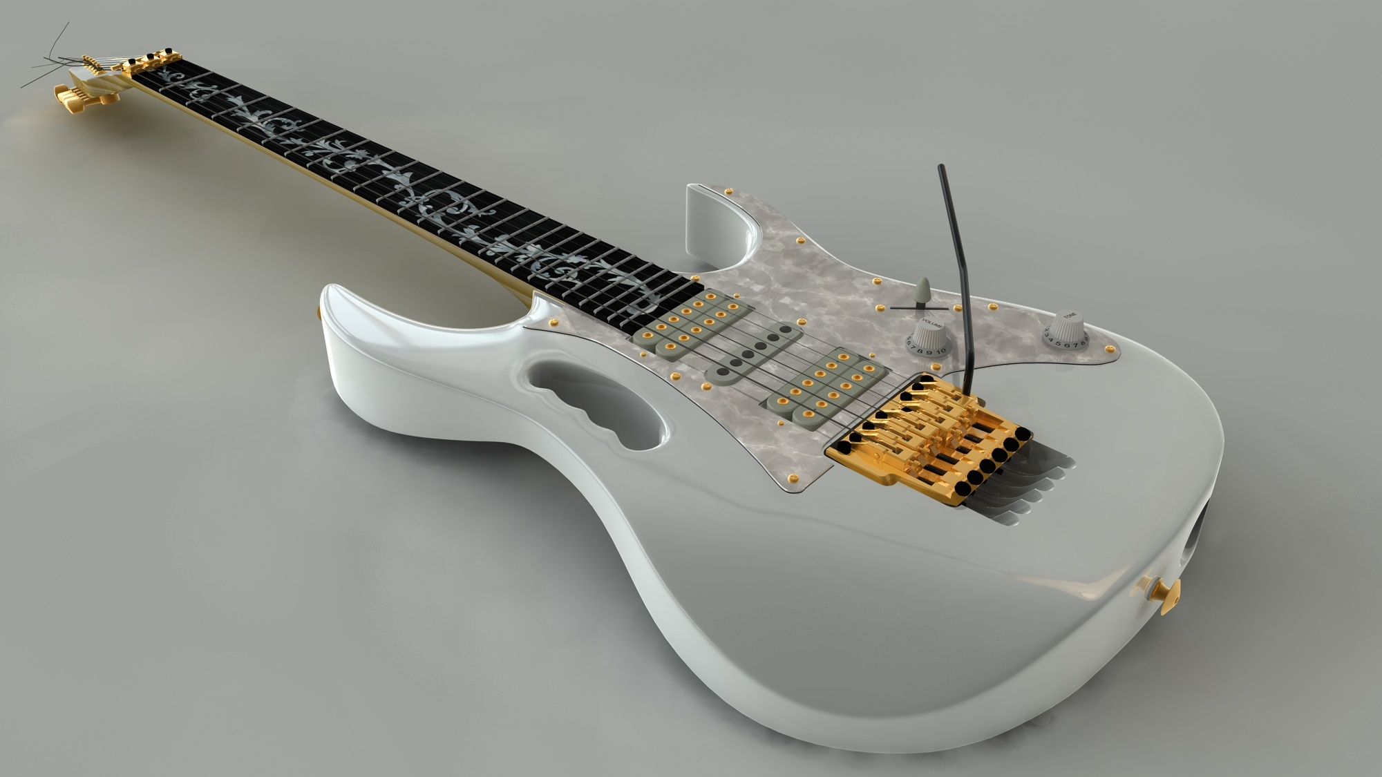 ibanez jem guitar zipped 3d model