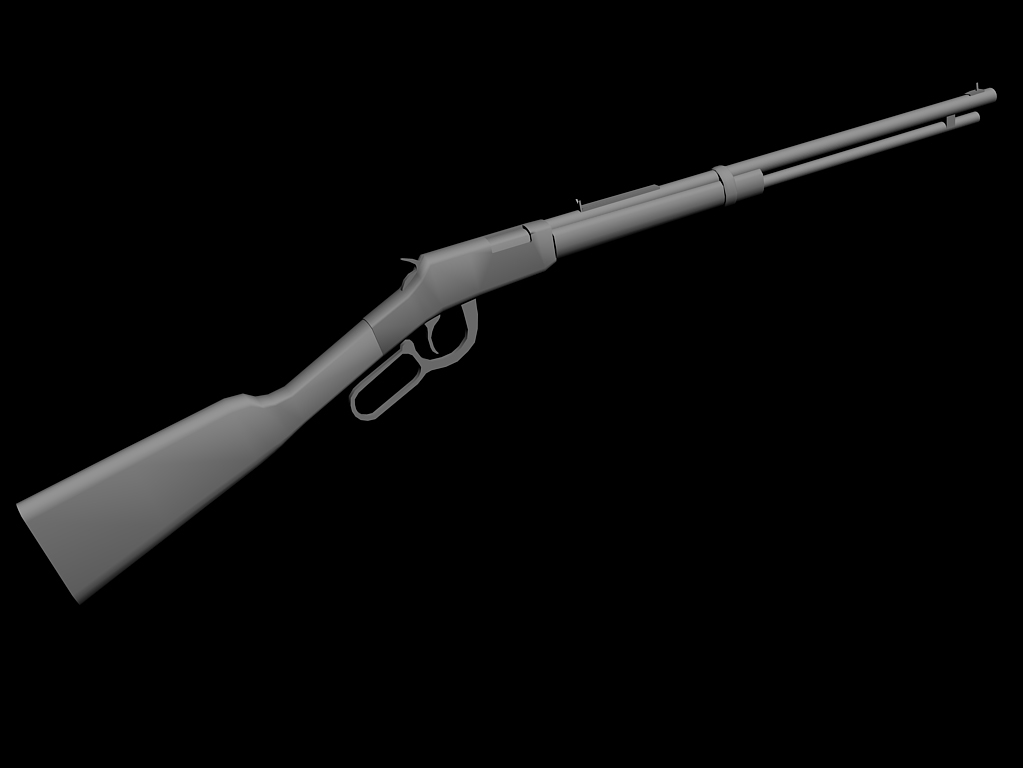 lever action rifle 3d max