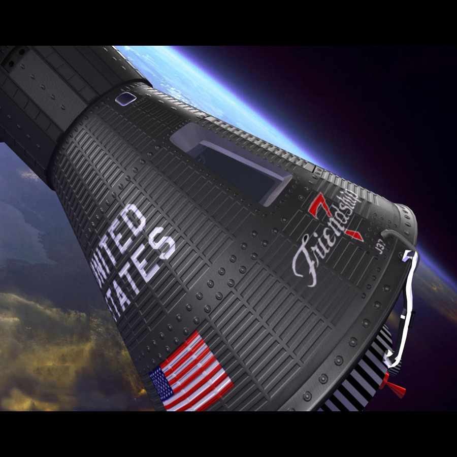 nasa mercury 4 capsule 3d model