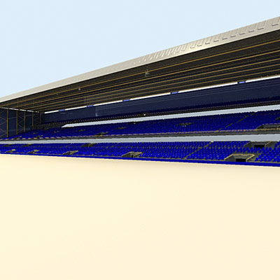 3d model of stadium grandstand stand