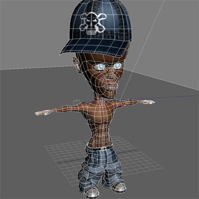 3d model rap character man