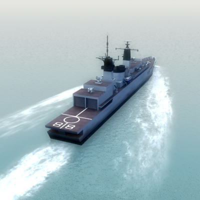 royal navy type22 3d model