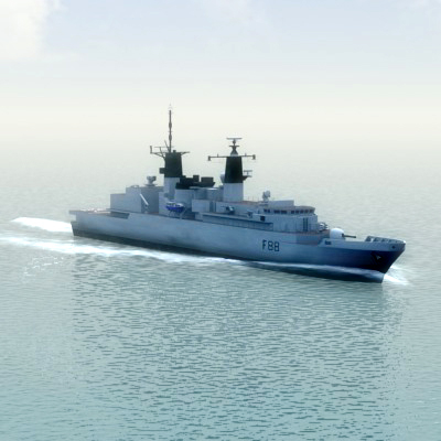 royal navy type22 3d model