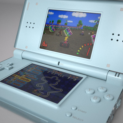 nintendo ds lite 3d model
