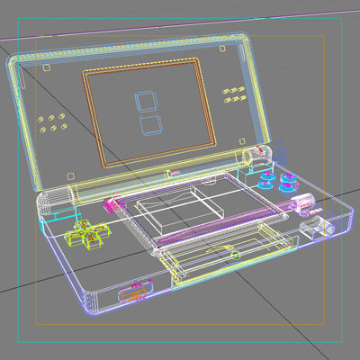 nintendo ds lite 3d model