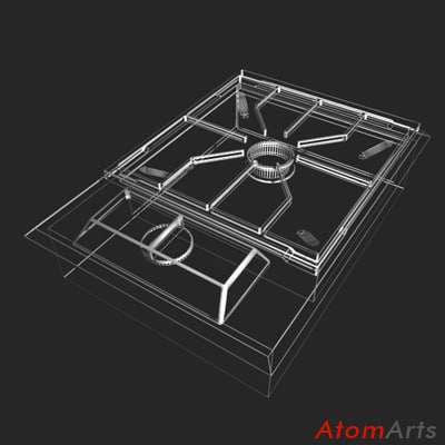 wolf integrated cooktops 3d model