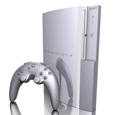 3d playstation 3 console model