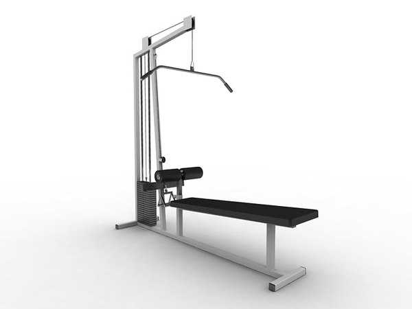lat pulldown exercise equipment 3d max