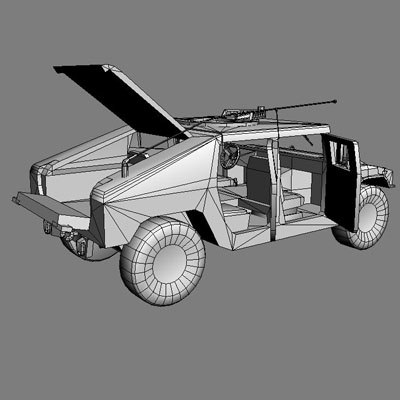 military humvee 3d model