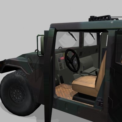 military humvee 3d model