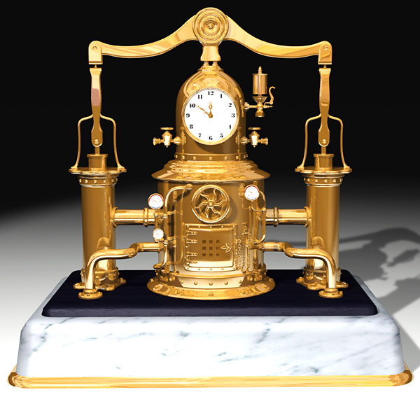 3D french engine clock - TurboSquid 1419769