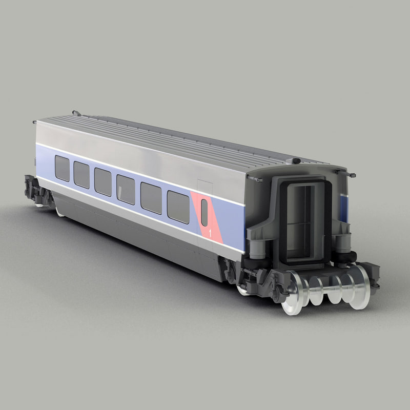 wagon passanger 3d model