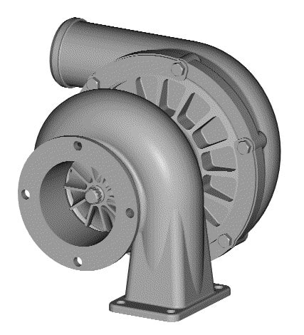 turbo engine 3d model