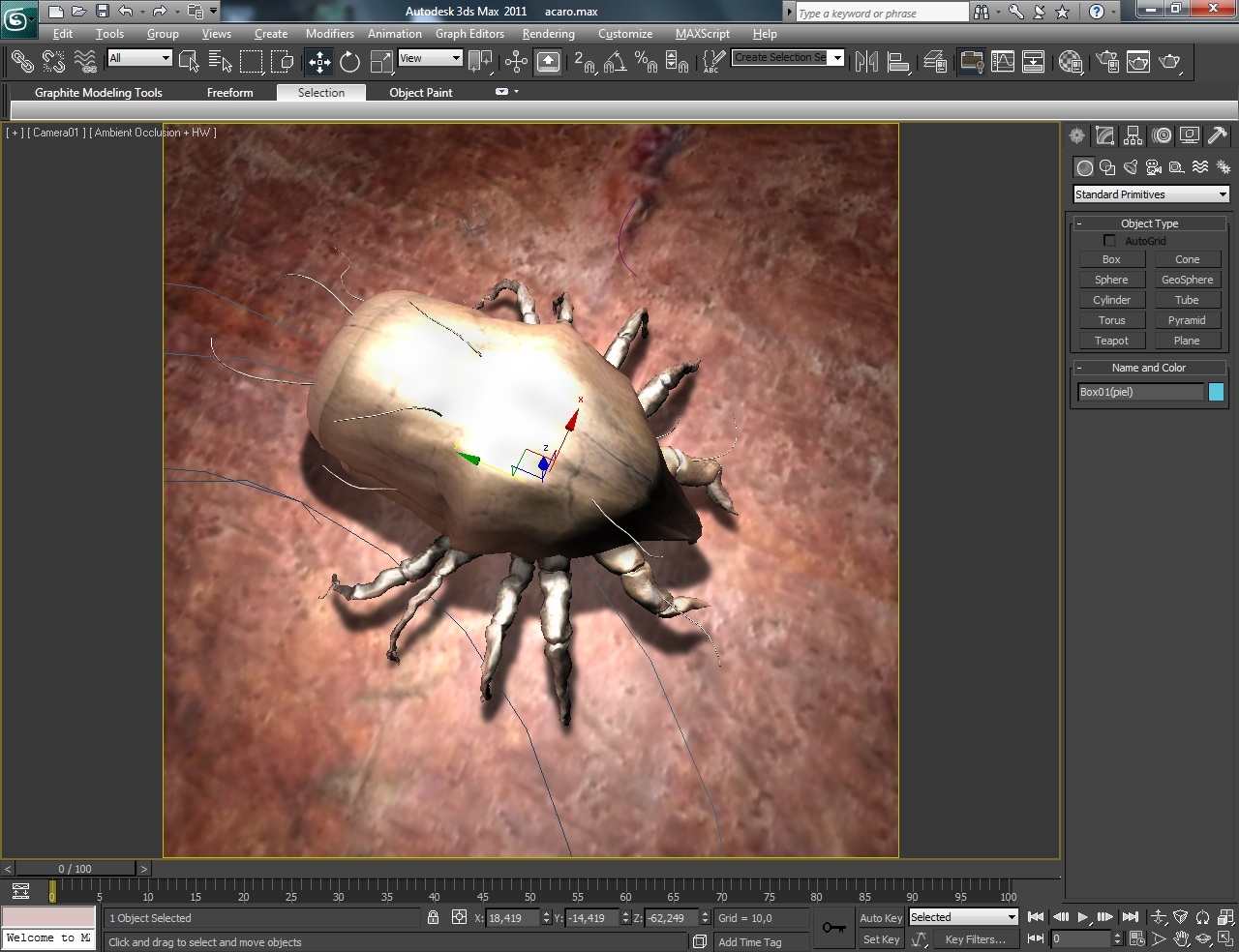 3d model mite monster para