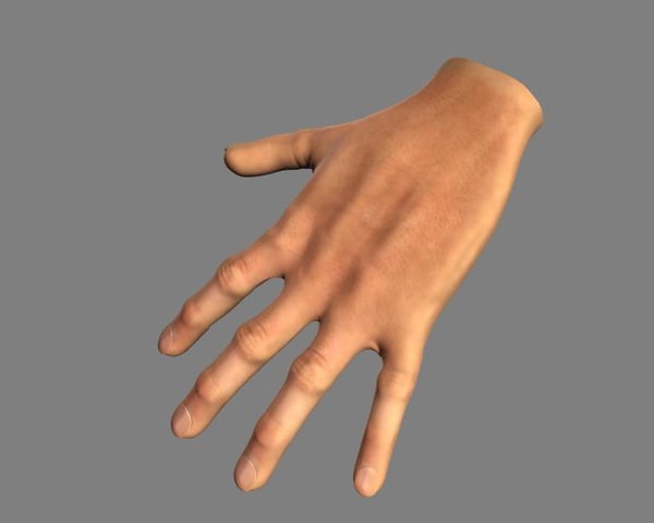 hand 3d obj