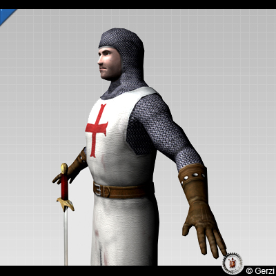 3d crusader knight model